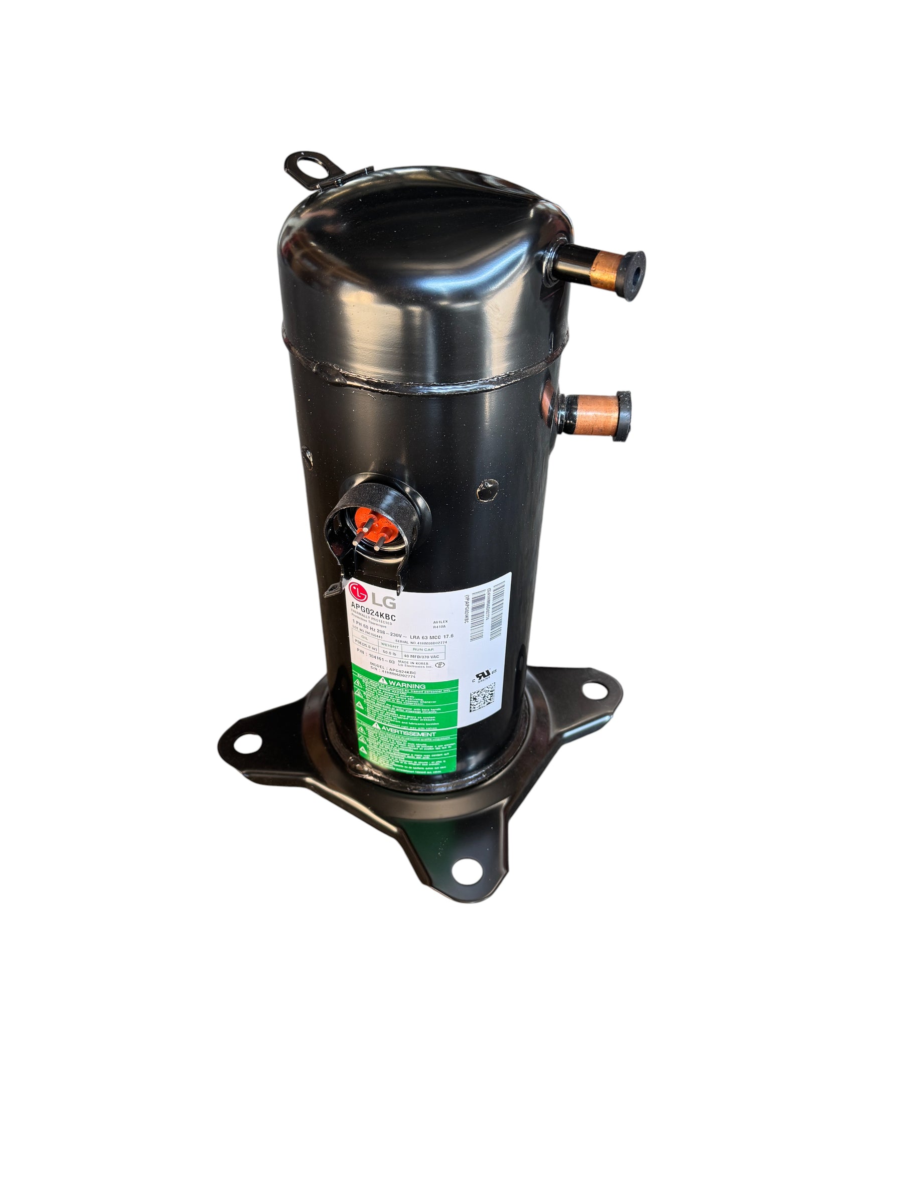 APG024KBC Lennox Allied LG OEM Scroll Compressor R-410A 23500 BTU 2 To ...