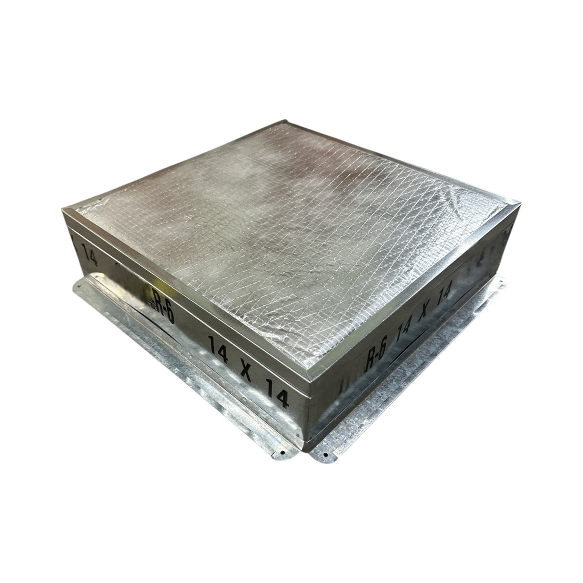 14X14 Insulated Return Air Boot Box R6 4" Tall — NWF Supply