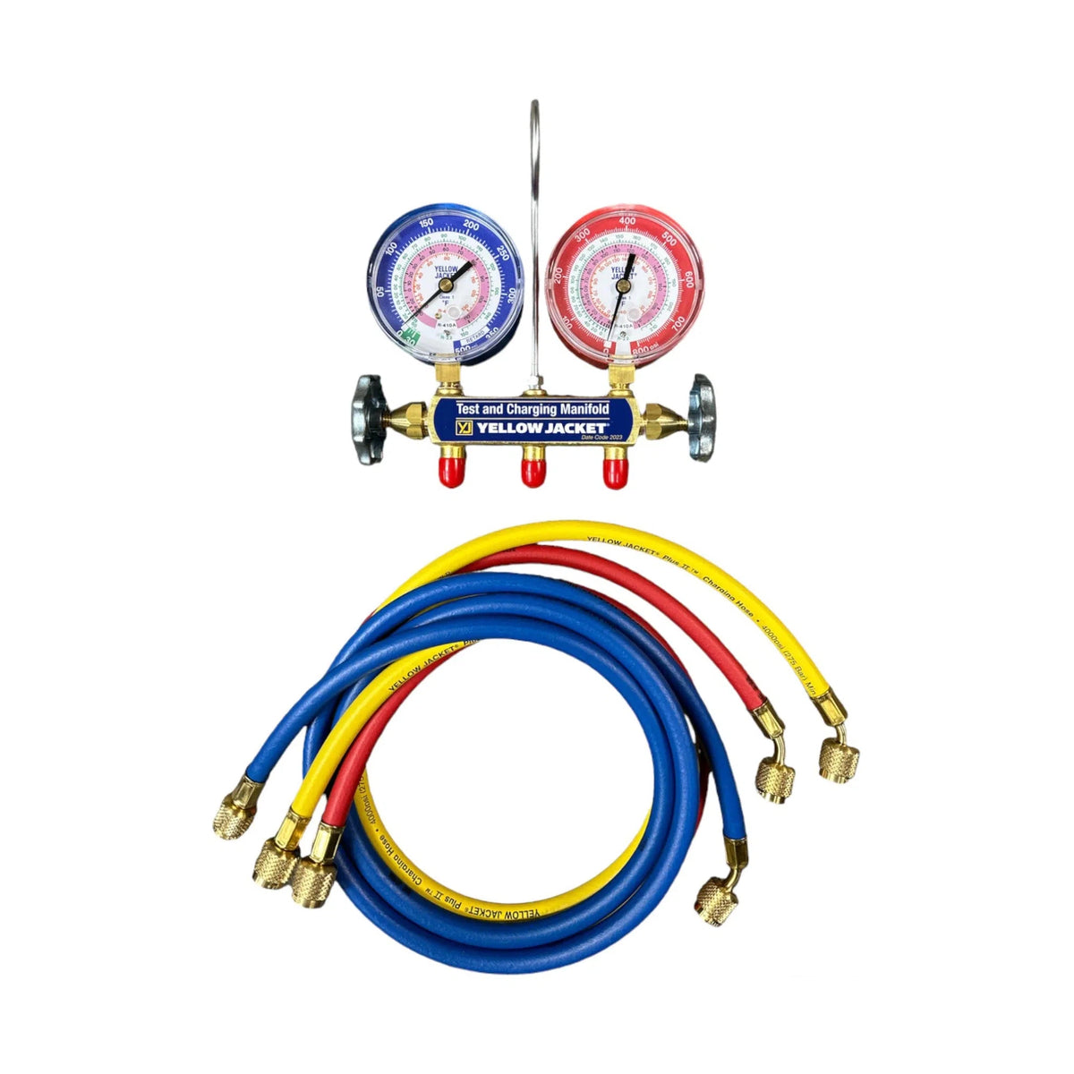 42004 Yellow Jacket Series 41 Manifold with 3-1/8" Gauges — NWF Supply