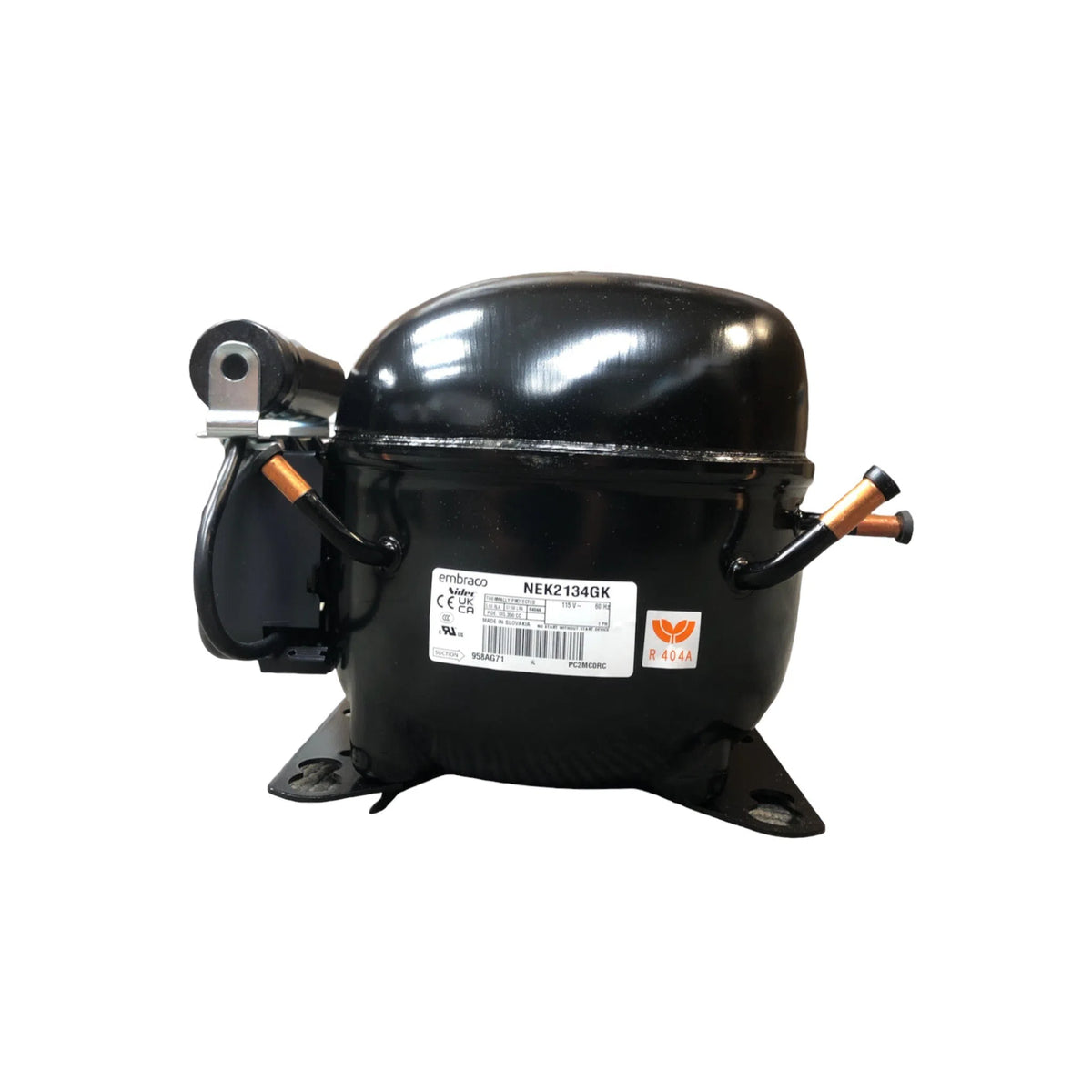 NEK2134GK1 Embraco Refrigeration Compressor R-404a 115v 1/2 HP — NWF Supply